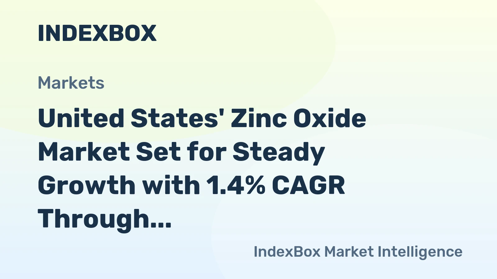 United States' Zinc Oxide Market Set for Steady Growth with 1.4% CAGR Through 2035