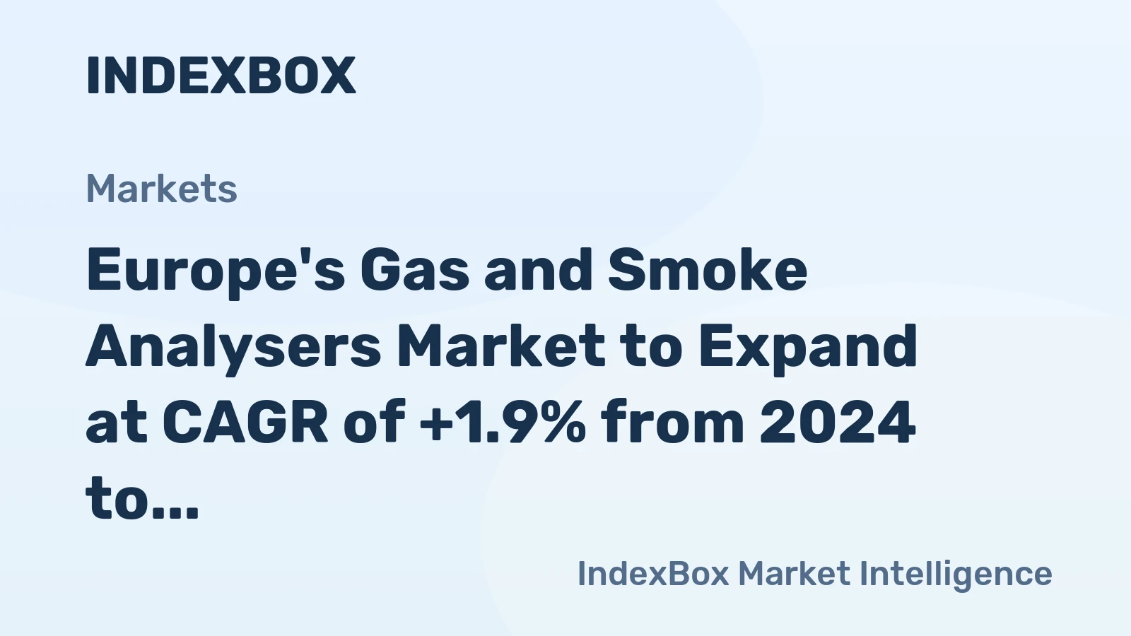 Europe's Gas and Smoke Analysers Market to Expand at CAGR of +1.9% from 2024 to 2035