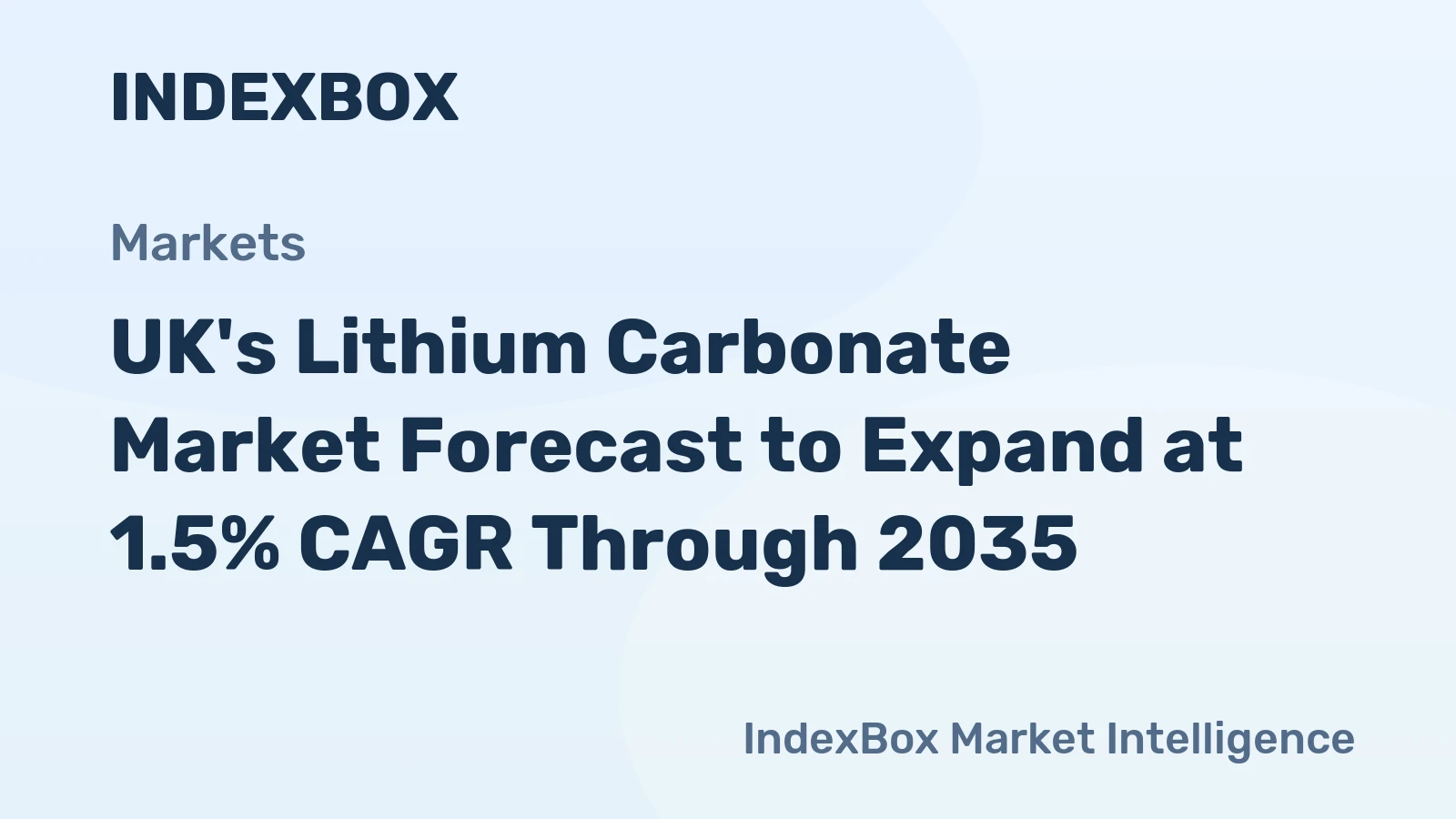 UK's Lithium Carbonate Market Forecast to Expand at 1.5% CAGR Through 2035