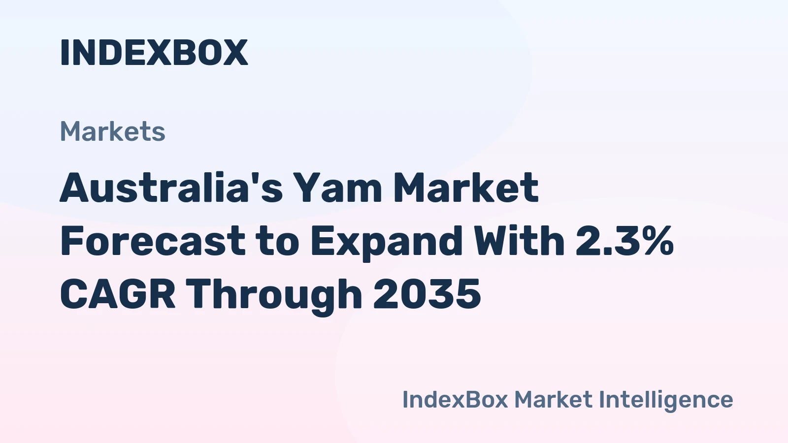 Australia's Yam Market Forecast to Expand With 2.3% CAGR Through 2035