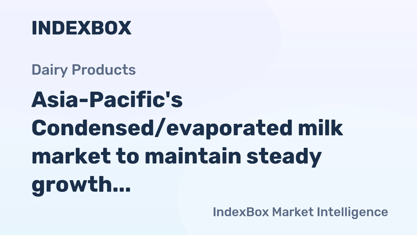 Asia-Pacific's Condensed/evaporated milk market to maintain steady growth with +1.0% CAGR through 2035