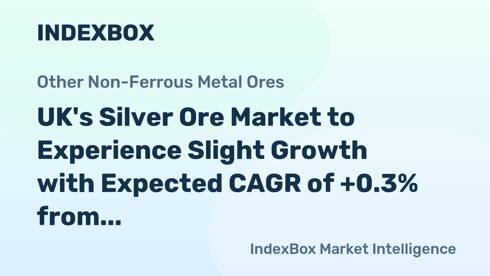 UK's Silver Ore Market to Experience Slight Growth with Expected CAGR of +0.3% from 2024 to 2035, Reaching $12K by 2035