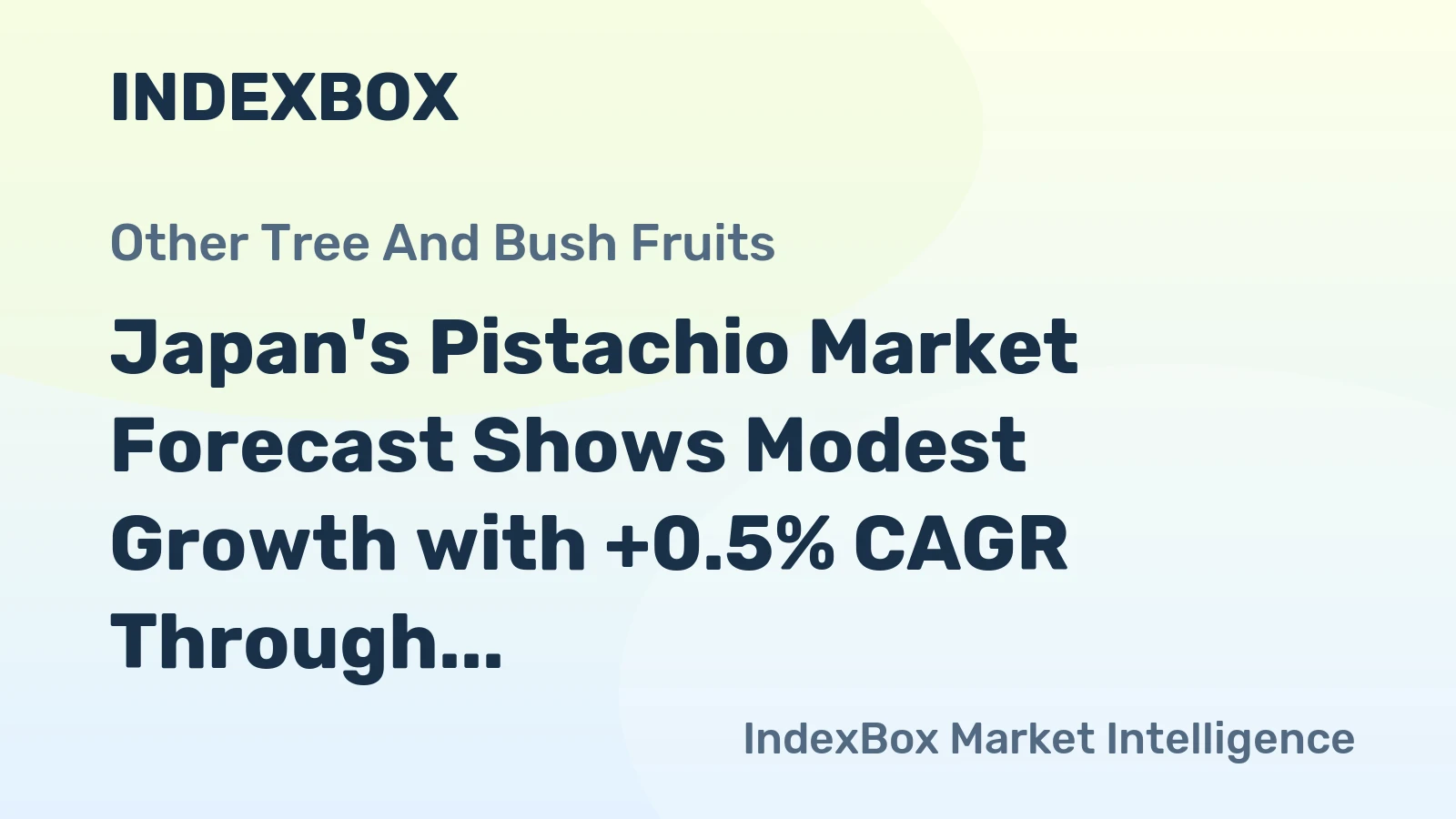 Japan's Pistachio Market Forecast Shows Modest Growth with +0.5% CAGR Through 2035