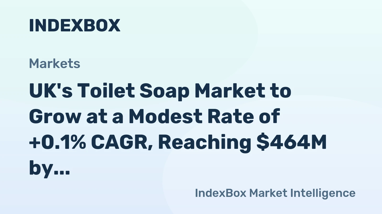 UK's Toilet Soap Market to Grow at a Modest Rate of +0.1% CAGR, Reaching $464M by 2035