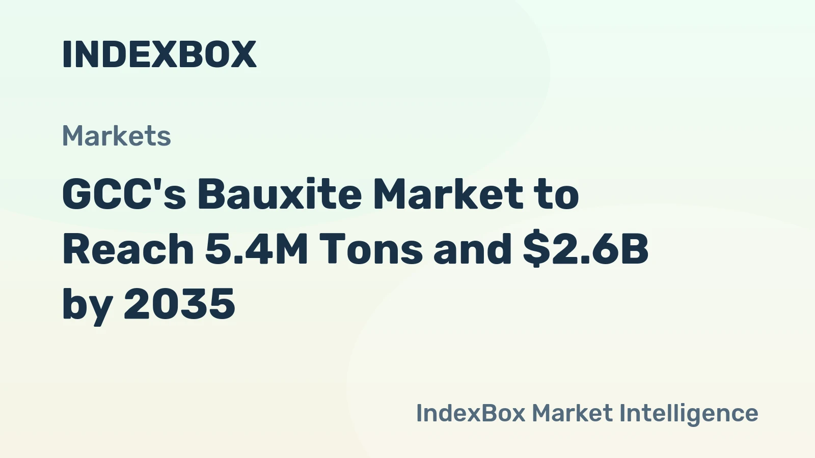 GCC's Bauxite Market to Reach 5.4M Tons and $2.6B by 2035