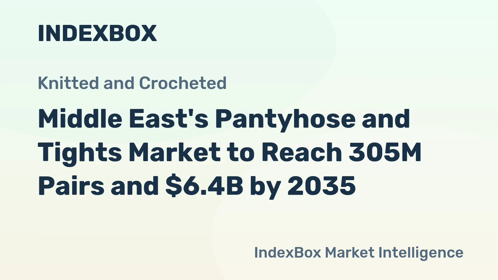 Middle East's Pantyhose and Tights Market to Reach 305M Pairs and $6.4B by 2035
