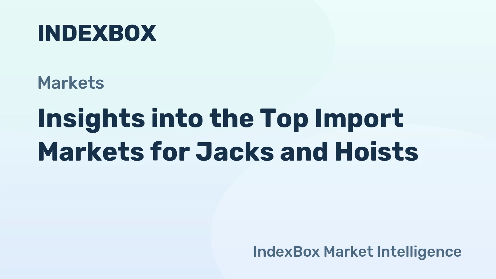 Insights into the Top Import Markets for Jacks and Hoists