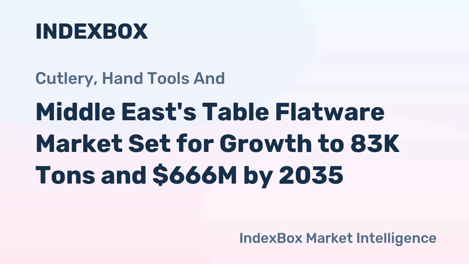 Middle East's Table Flatware Market Set for Growth to 83K Tons and $666M by 2035