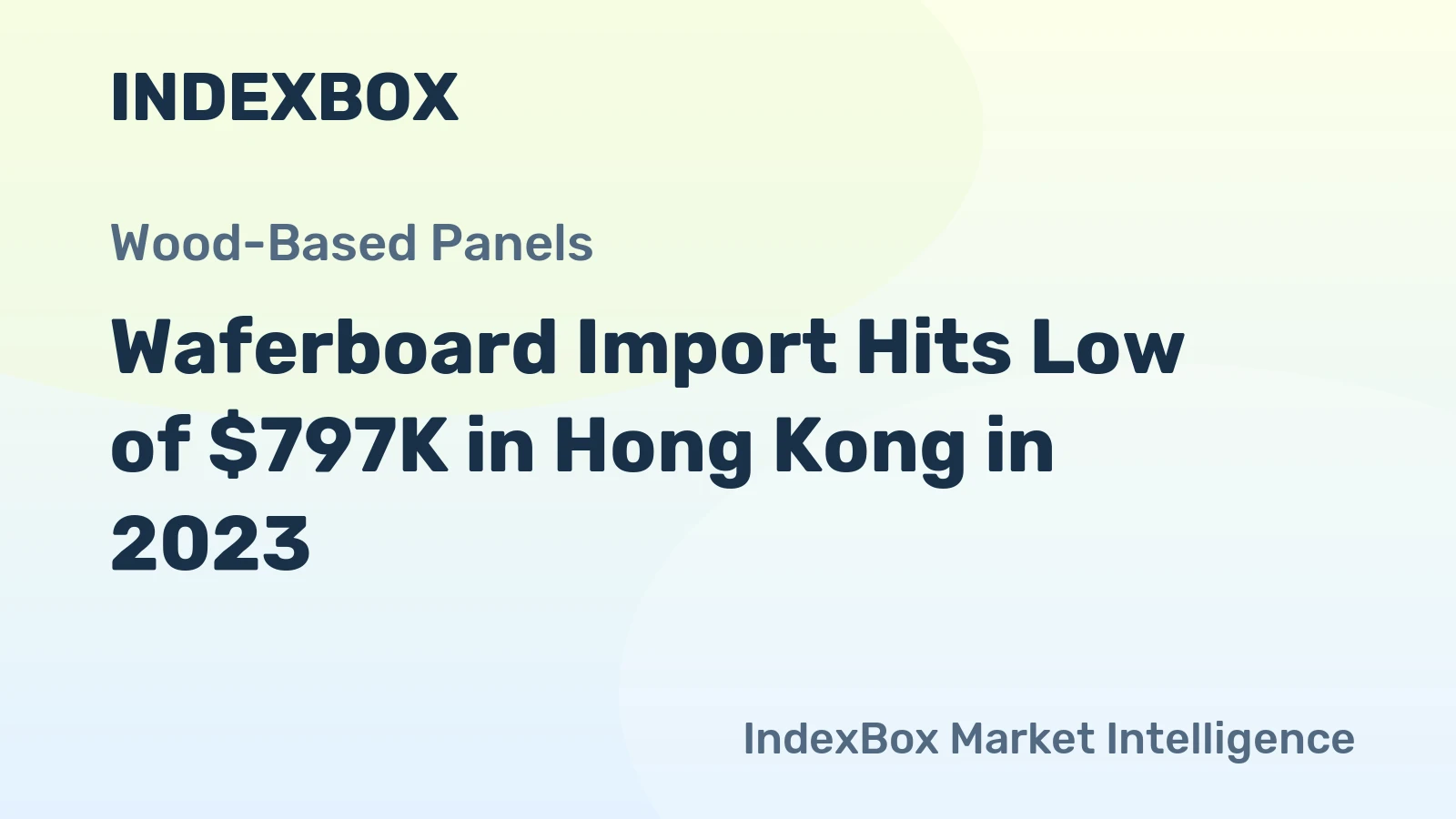Waferboard Import Hits Low of $797K in Hong Kong in 2023