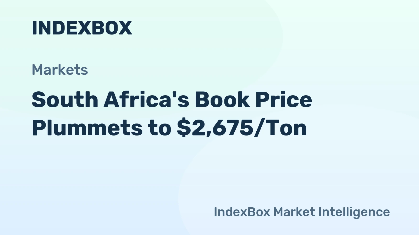 South Africa's Book Price Plummets to $2,675/Ton