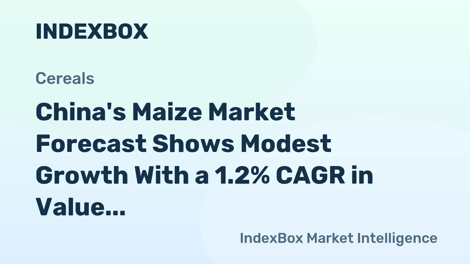 China's Maize Market Forecast Shows Modest Growth With a 1.2% CAGR in Value Through 2035