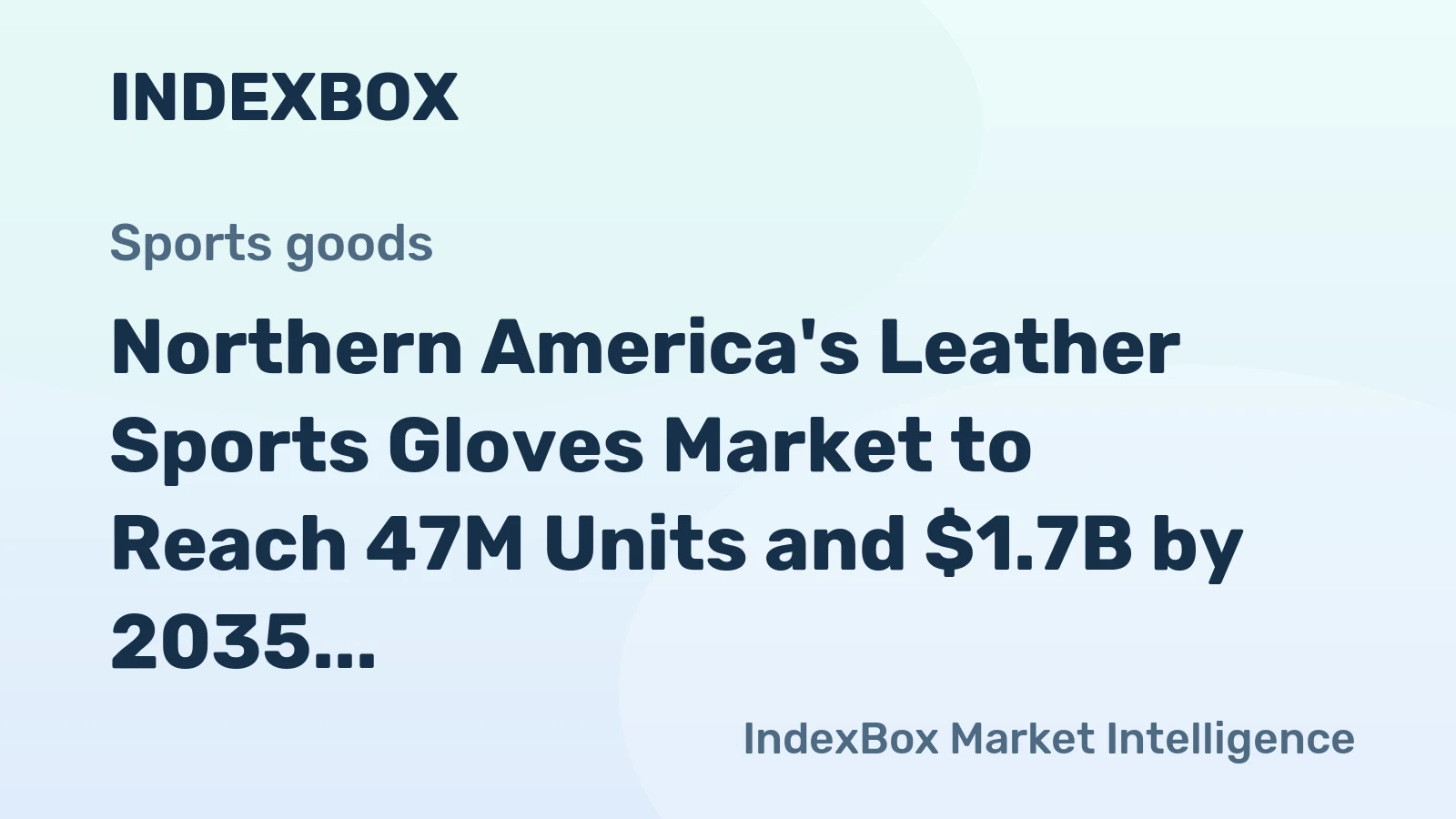Northern America's Leather Sports Gloves Market to Reach 47M Units and $1.7B by 2035