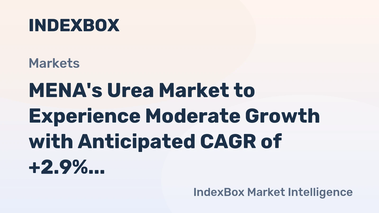 MENA's Urea Market to Experience Moderate Growth with Anticipated CAGR of +2.9% by 2035