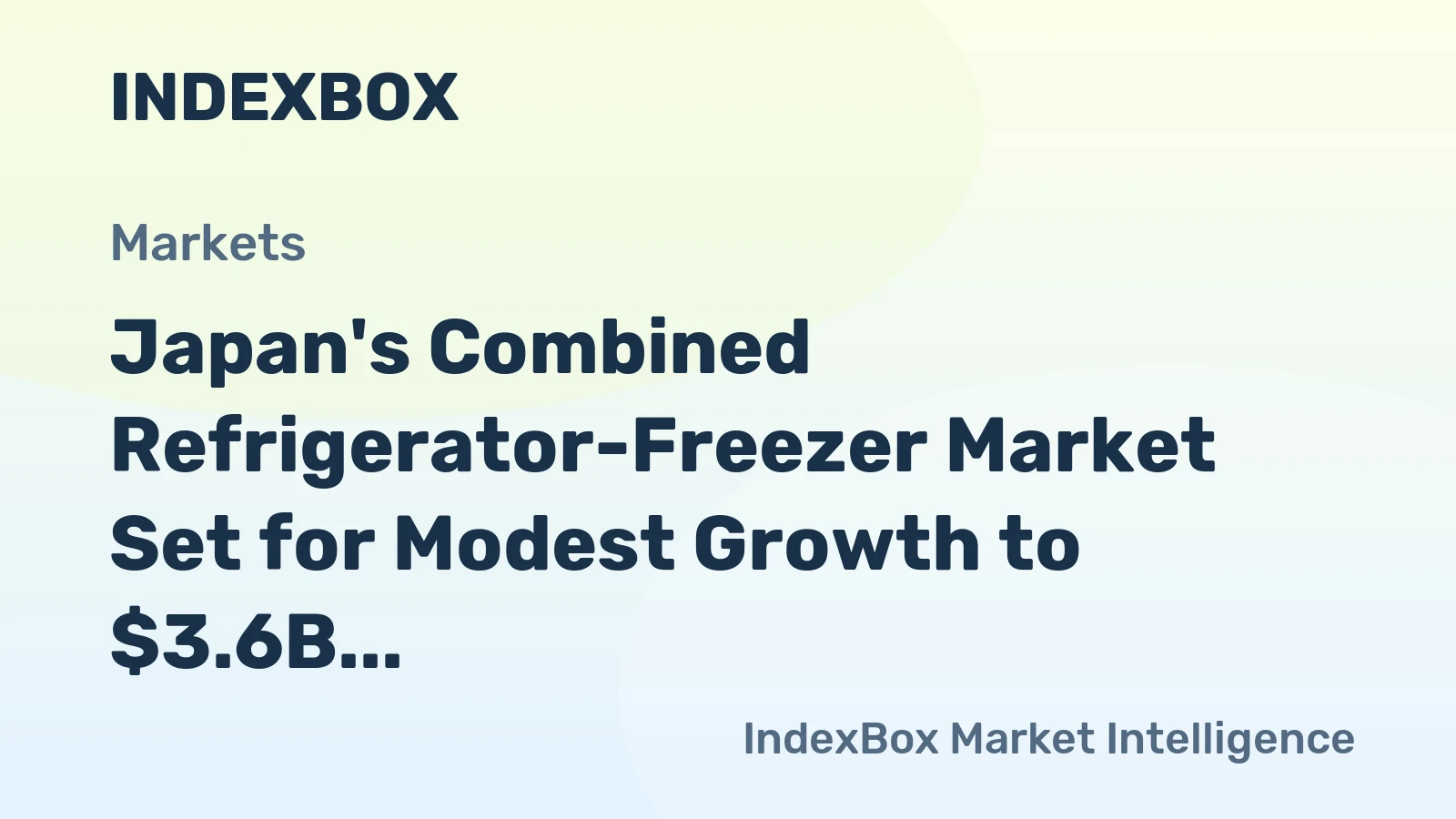 Japan's Combined Refrigerator-Freezer Market Set for Modest Growth to $3.6B and 6.6M Units