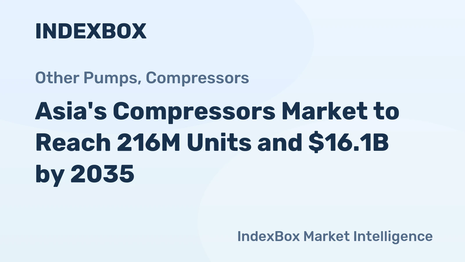 Asia's Compressors Market to Reach 216M Units and $16.1B by 2035