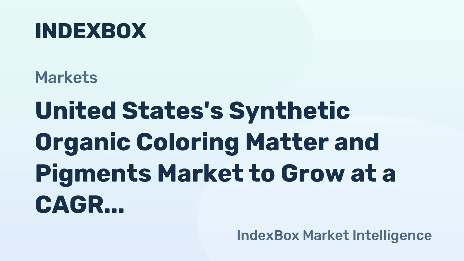 United States's Synthetic Organic Coloring Matter and Pigments Market to Grow at a CAGR of +0.3% through 2035