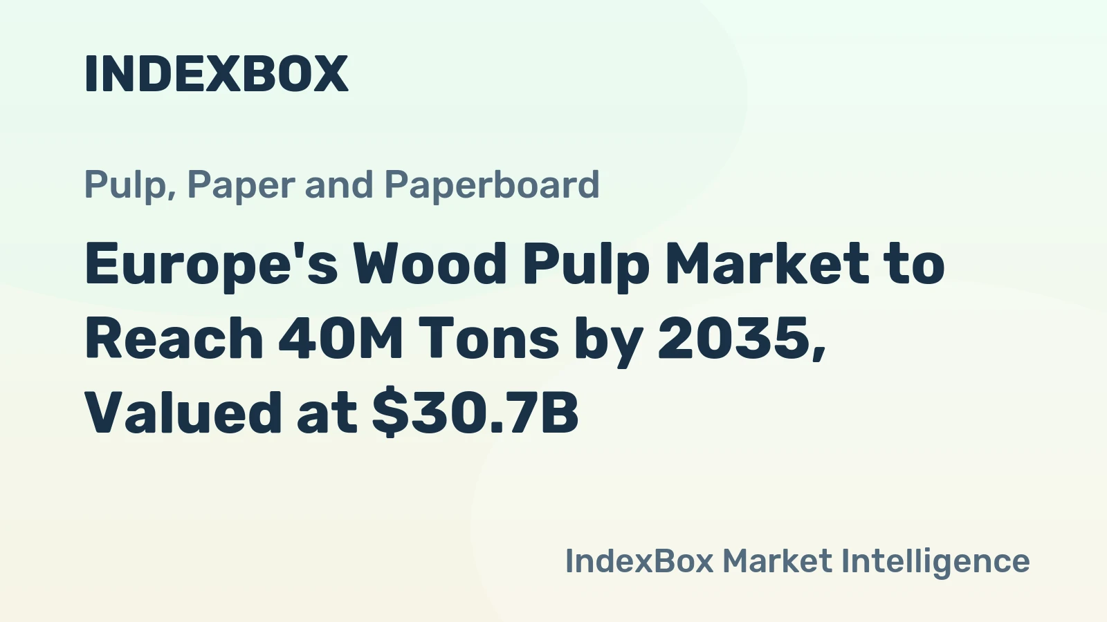 Europe's Wood Pulp Market to Reach 40M Tons by 2035, Valued at $30.7B