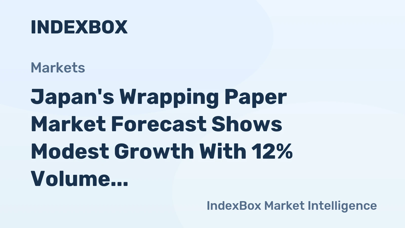 Japan's Wrapping Paper Market Forecast Shows Modest Growth With 12% Volume CAGR Through 2035