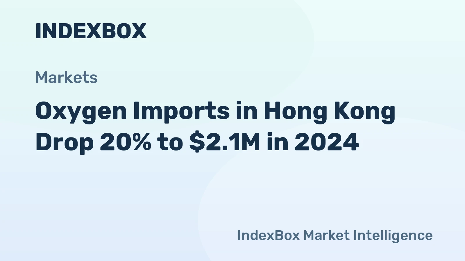 Oxygen Imports in Hong Kong Drop 20% to $2.1M in 2024