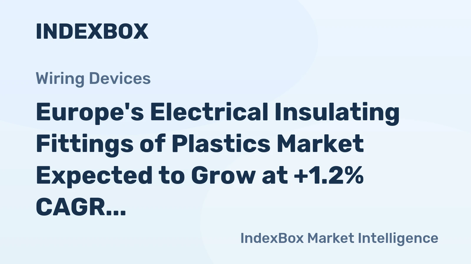 Europe's Electrical Insulating Fittings of Plastics Market Expected to Grow at +1.2% CAGR, Reaching $6.6B by 2035