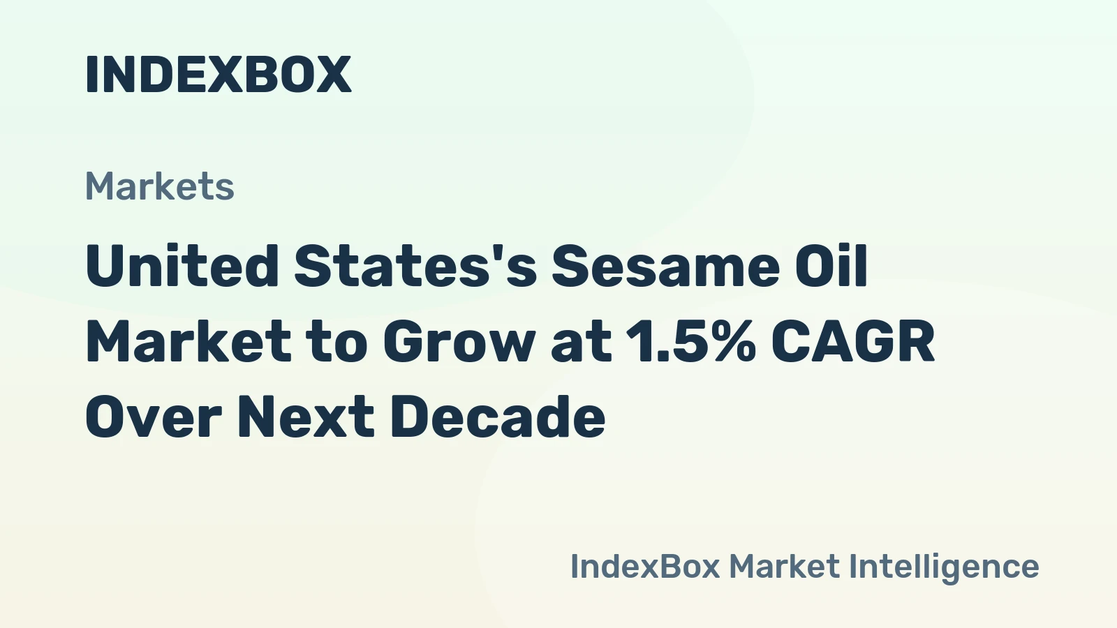 United States's Sesame Oil Market to Grow at 1.5% CAGR Over Next Decade
