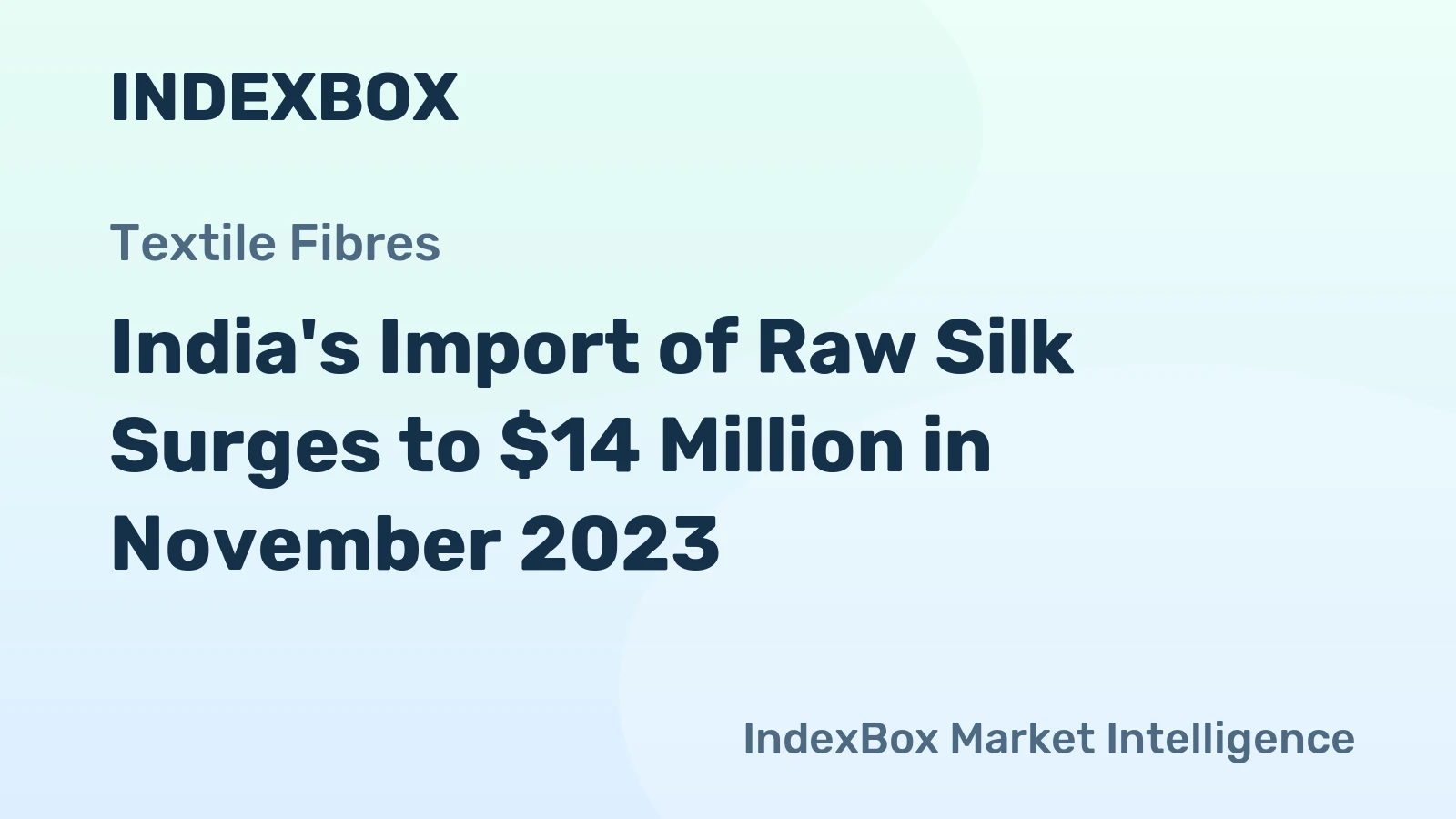 India's Import of Raw Silk Surges to $14 Million in November 2023