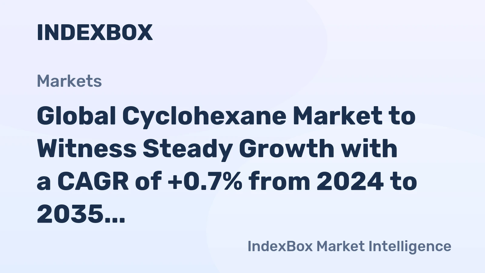 Global Cyclohexane Market to Witness Steady Growth with a CAGR of +0.7% from 2024 to 2035