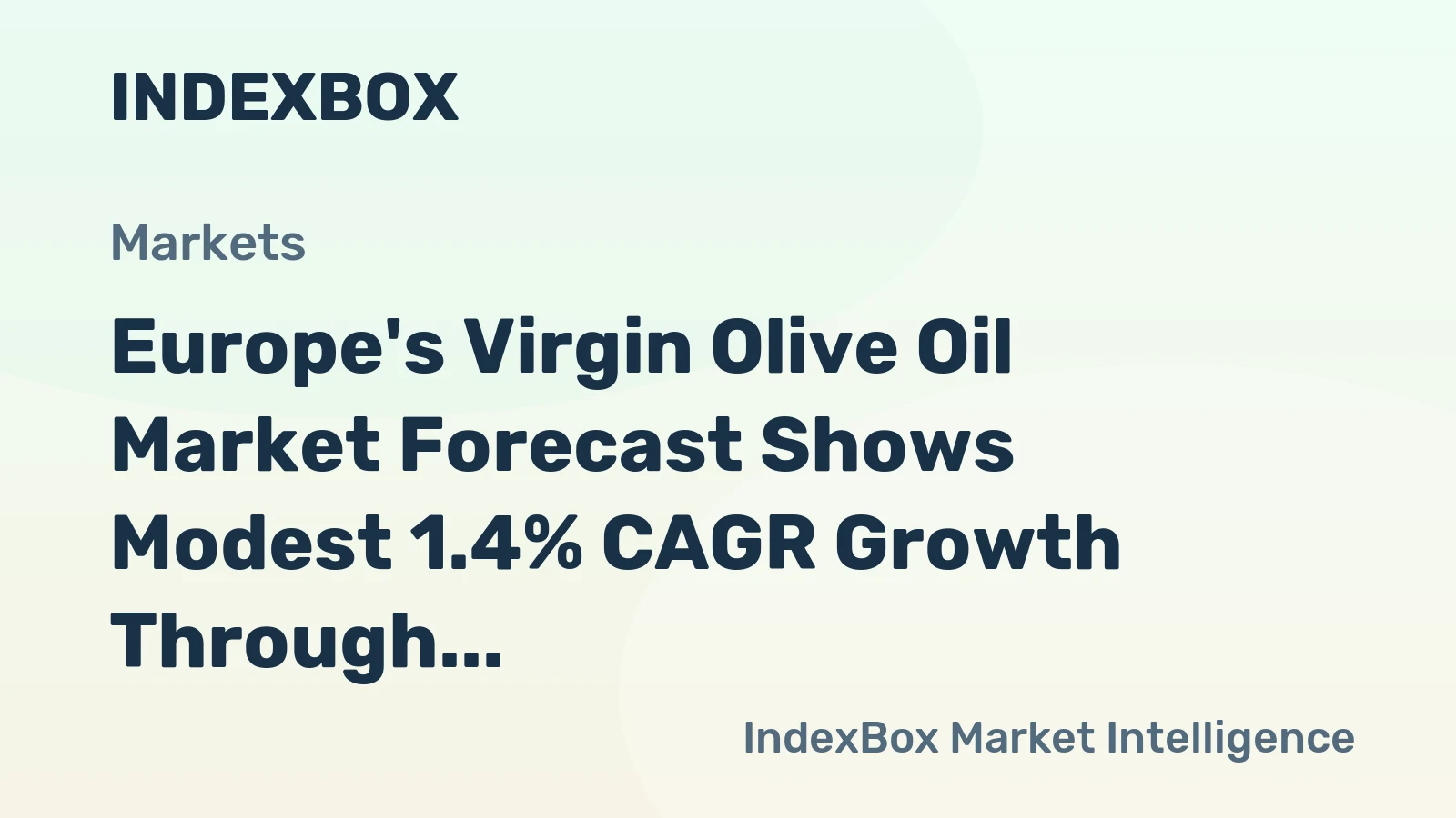 Europe's Virgin Olive Oil Market Forecast Shows Modest 1.4% CAGR Growth Through 2035