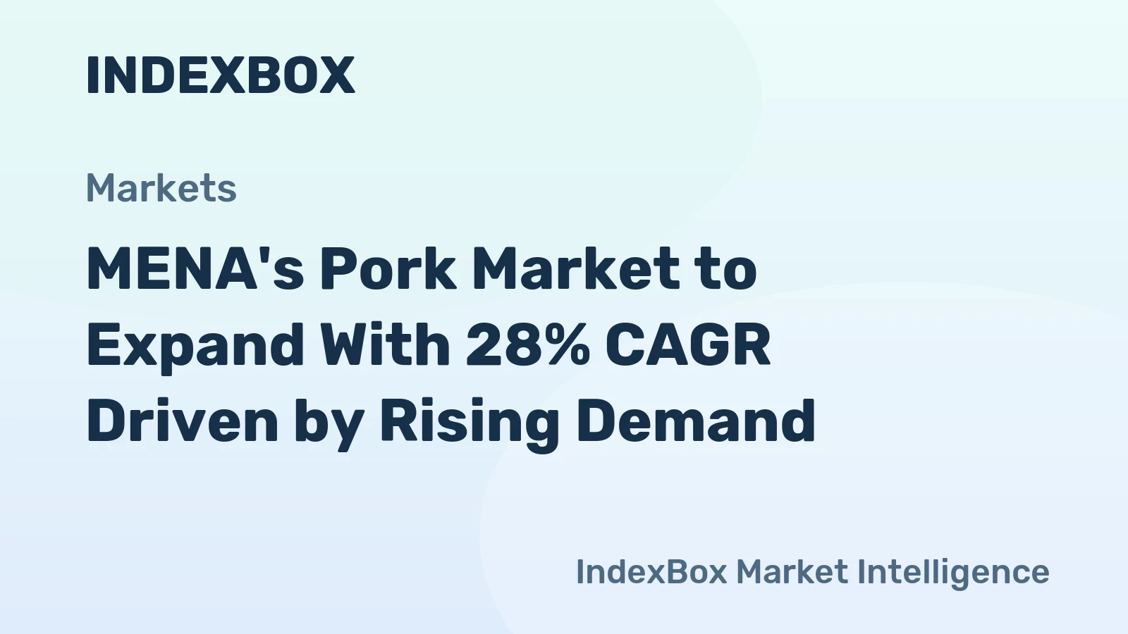 MENA's Pork Market to Expand With 28% CAGR Driven by Rising Demand
