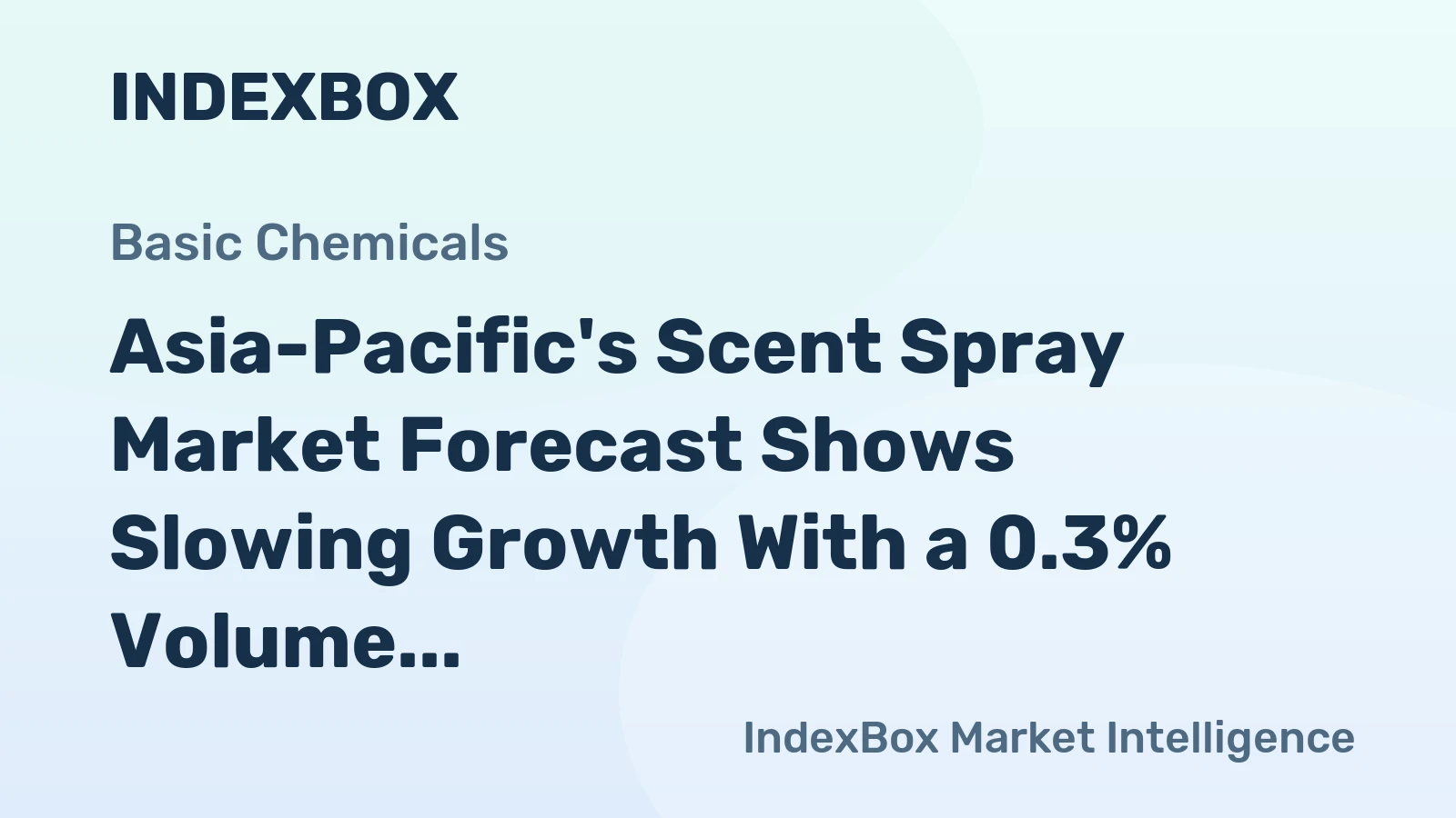 Asia-Pacific's Scent Spray Market Forecast Shows Slowing Growth With a 0.3% Volume CAGR Through 2035