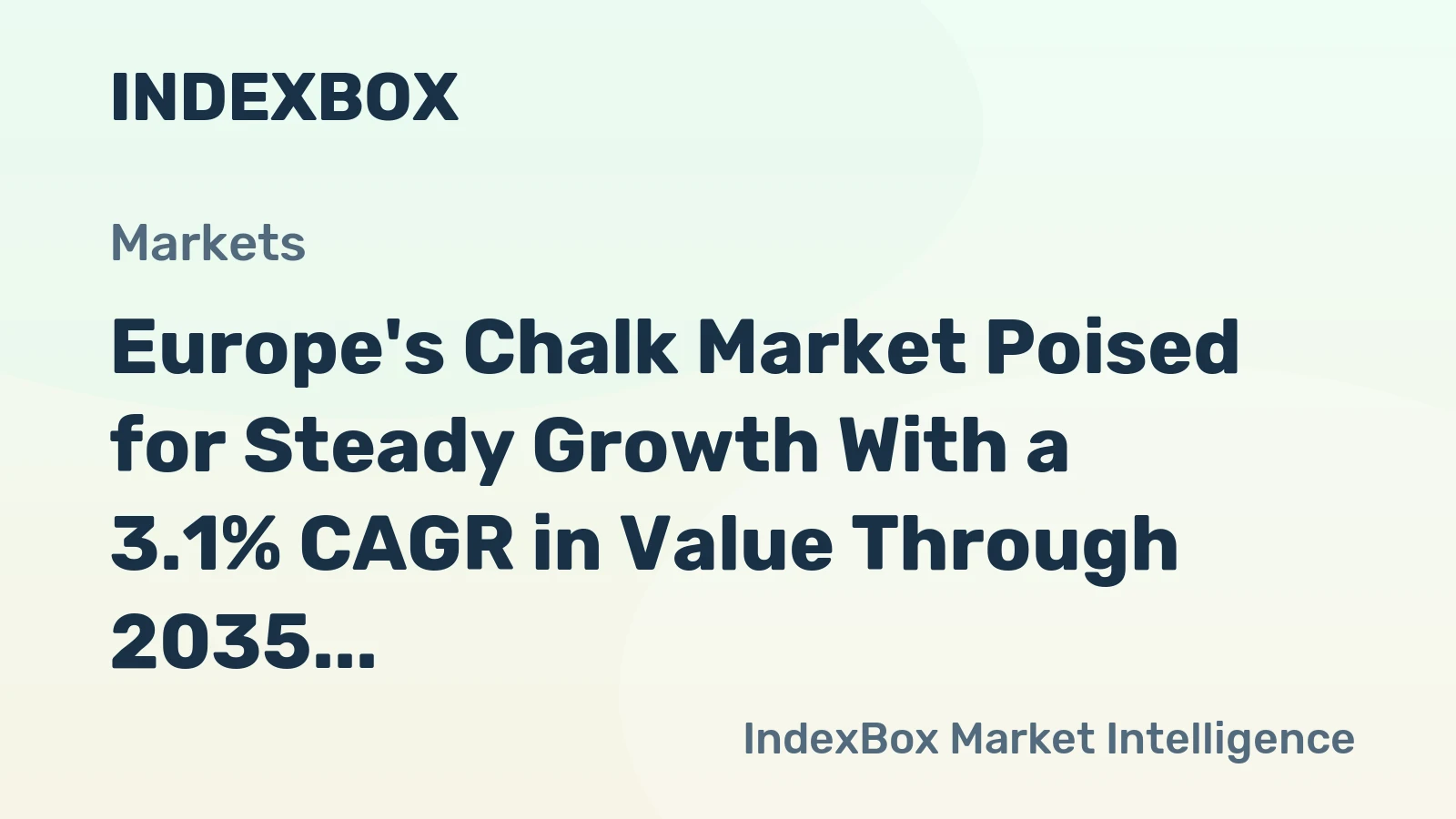 Europe's Chalk Market Poised for Steady Growth With a 3.1% CAGR in Value Through 2035