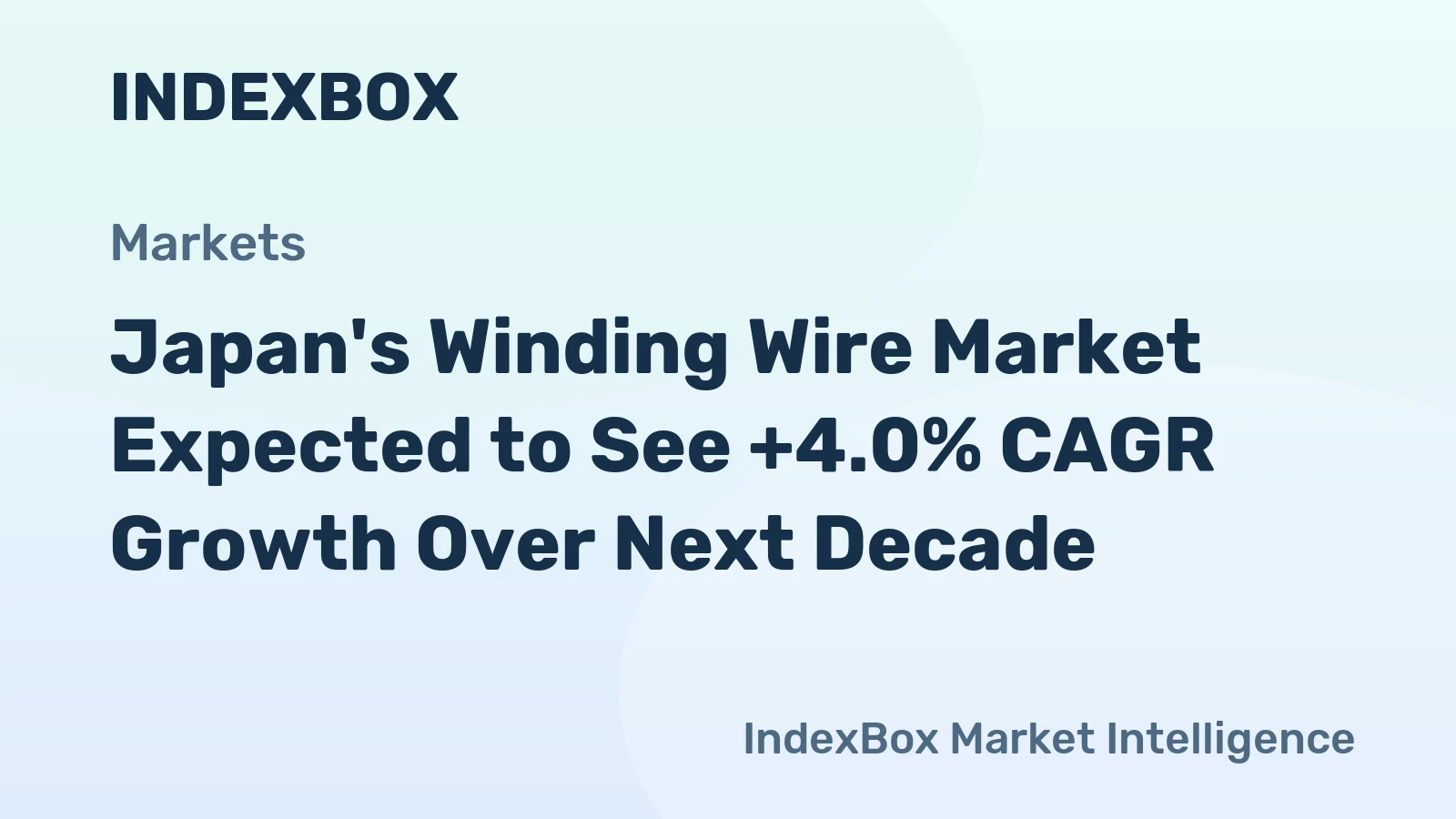 Japan's Winding Wire Market Expected to See +4.0% CAGR Growth Over Next Decade
