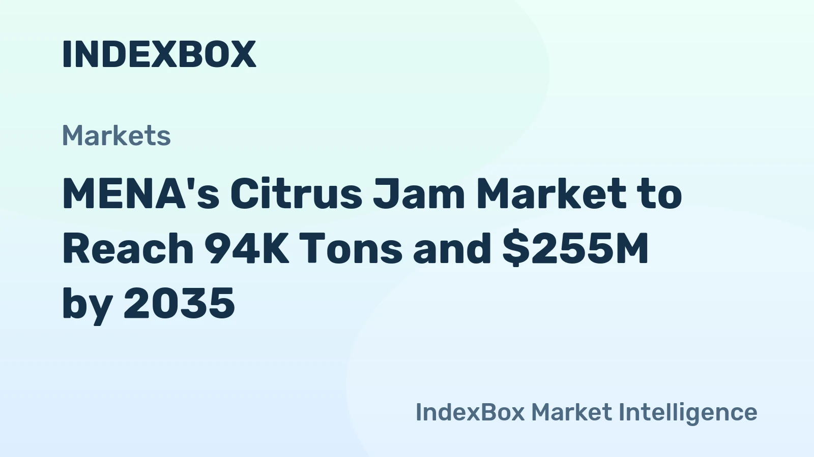 MENA's Citrus Jam Market to Reach 94K Tons and $255M by 2035
