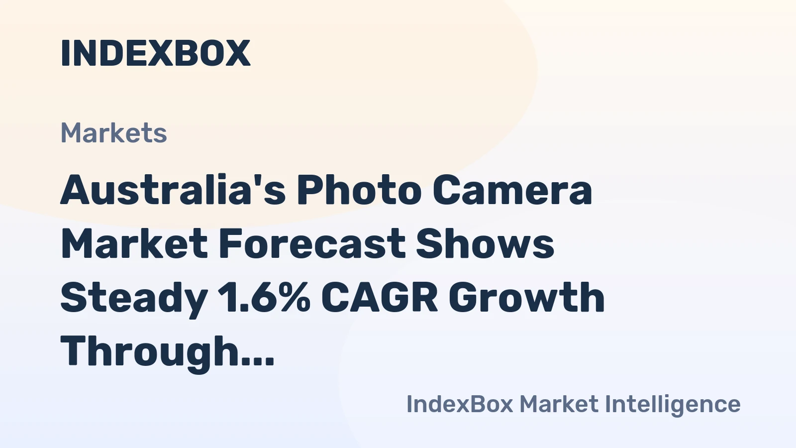 Australia's Photo Camera Market Forecast Shows Steady 1.6% CAGR Growth Through 2035