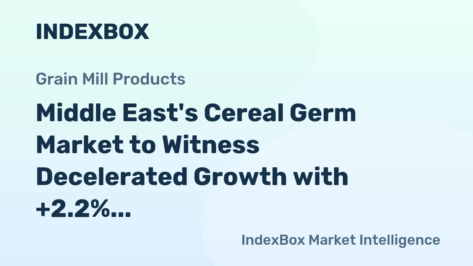 Middle East's Cereal Germ Market to Witness Decelerated Growth with +2.2% CAGR Forecasted till 2035
