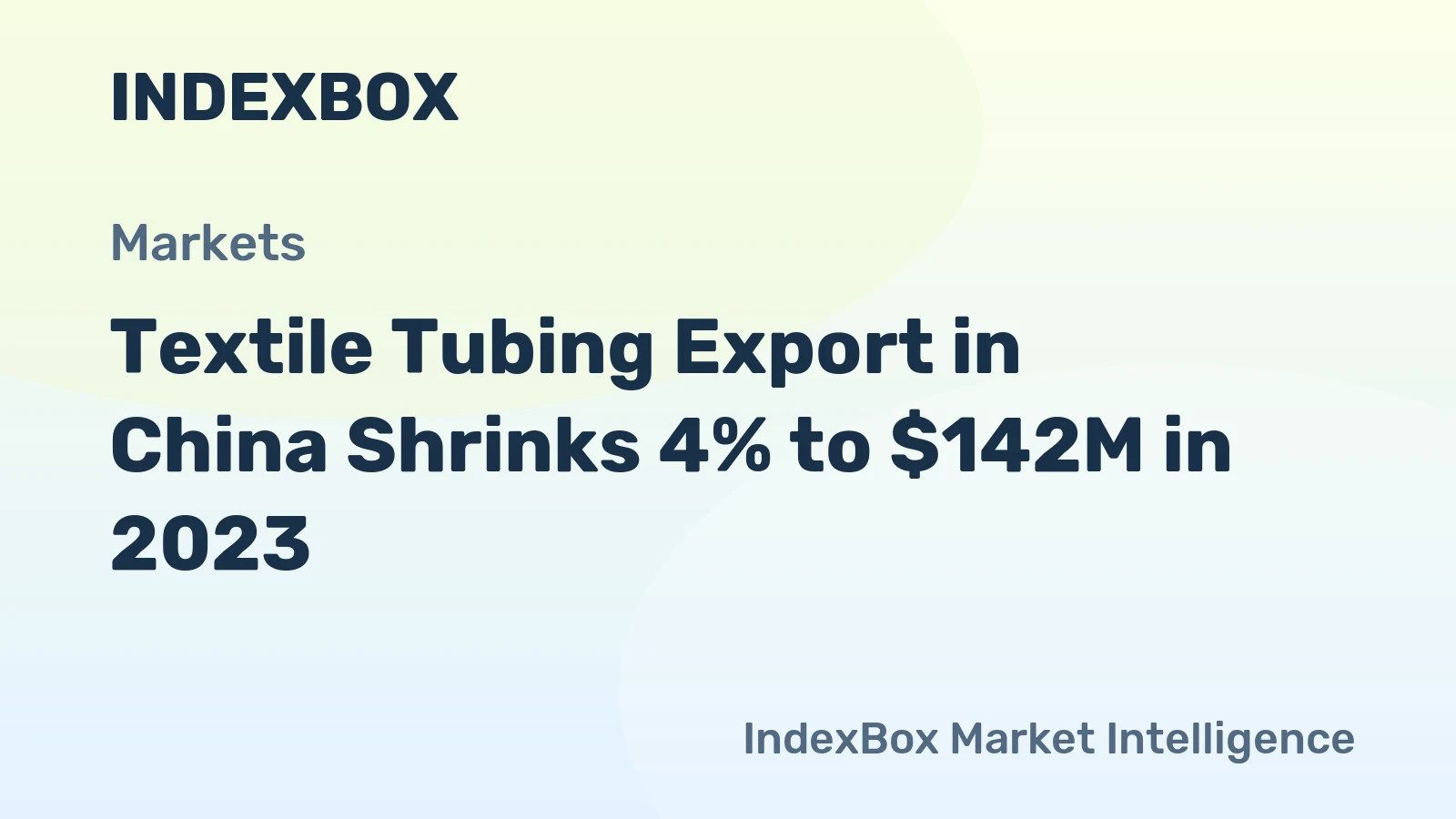Textile Tubing Export in China Shrinks 4% to $142M in 2023