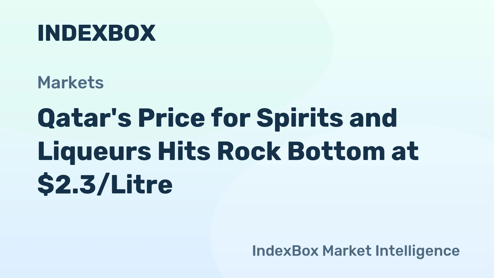 Qatar's Price for Spirits and Liqueurs Hits Rock Bottom at $2.3/Litre