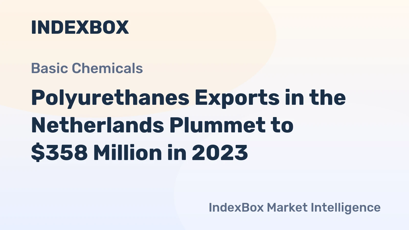 Polyurethanes Exports in the Netherlands Plummet to $358 Million in 2023