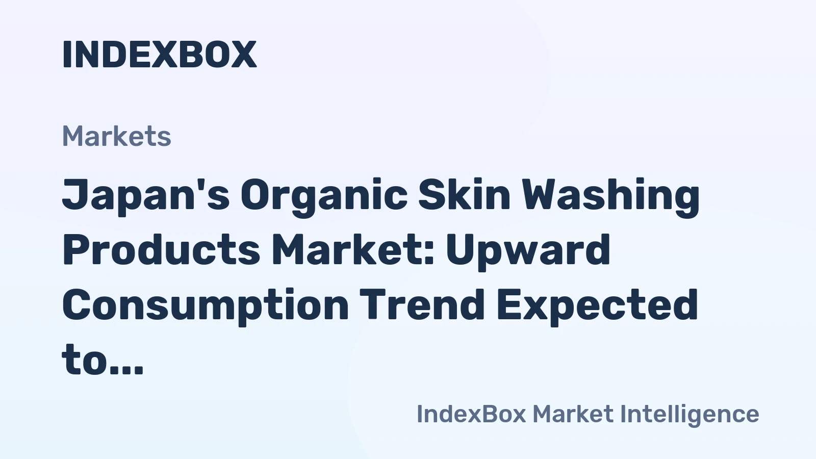 Japan's Organic Skin Washing Products Market: Upward Consumption Trend Expected to Continue with Market Volume Reaching 394K Tons by 2035, Valued at $4.7B