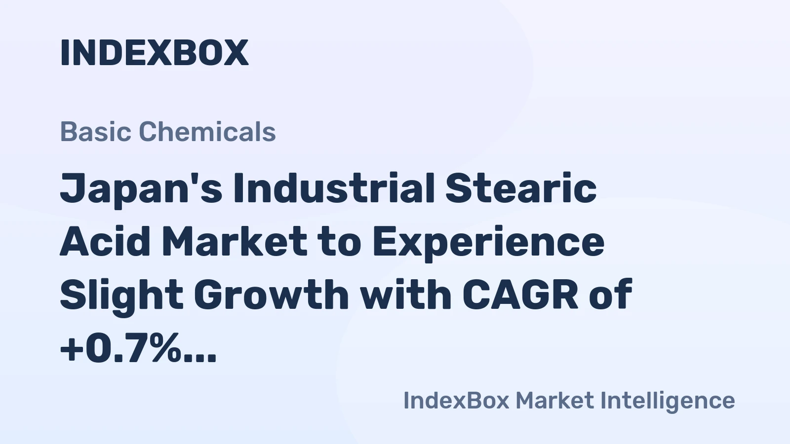 Japan's Industrial Stearic Acid Market to Experience Slight Growth with CAGR of +0.7% from 2024-2035