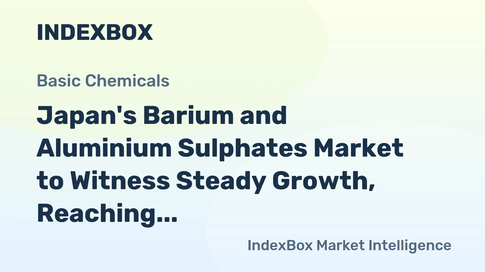 Japan's Barium and Aluminium Sulphates Market to Witness Steady Growth, Reaching 244K Tons in Volume and $563M in Value by 2035
