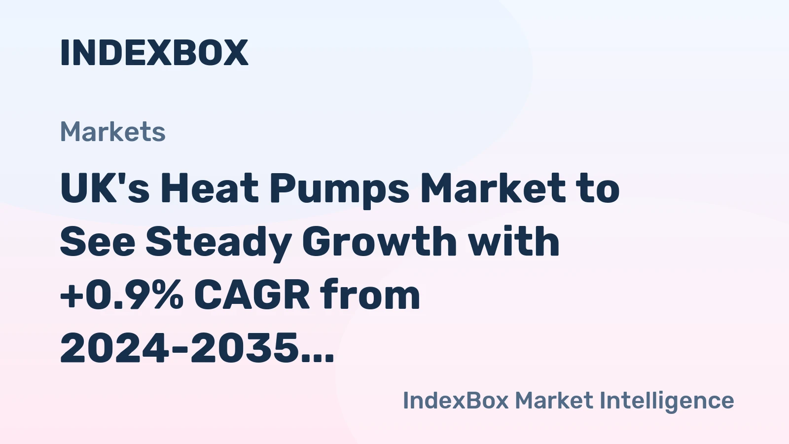 UK's Heat Pumps Market to See Steady Growth with +0.9% CAGR from 2024-2035, Reaching $586M Value by 2035