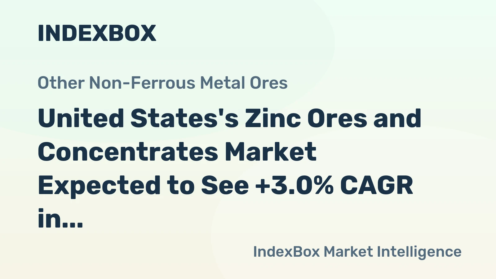 United States's Zinc Ores and Concentrates Market Expected to See +3.0% CAGR in Volume and +3.9% CAGR in Value from 2024 to 2035