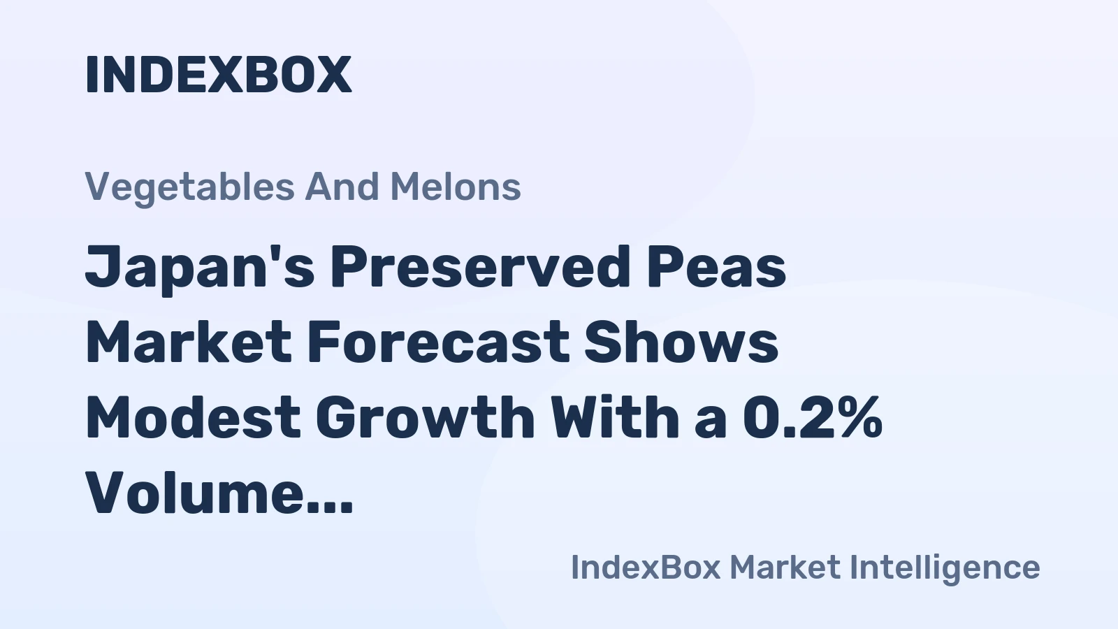 Japan's Preserved Peas Market Forecast Shows Modest Growth With a 0.2% Volume CAGR Through 2035
