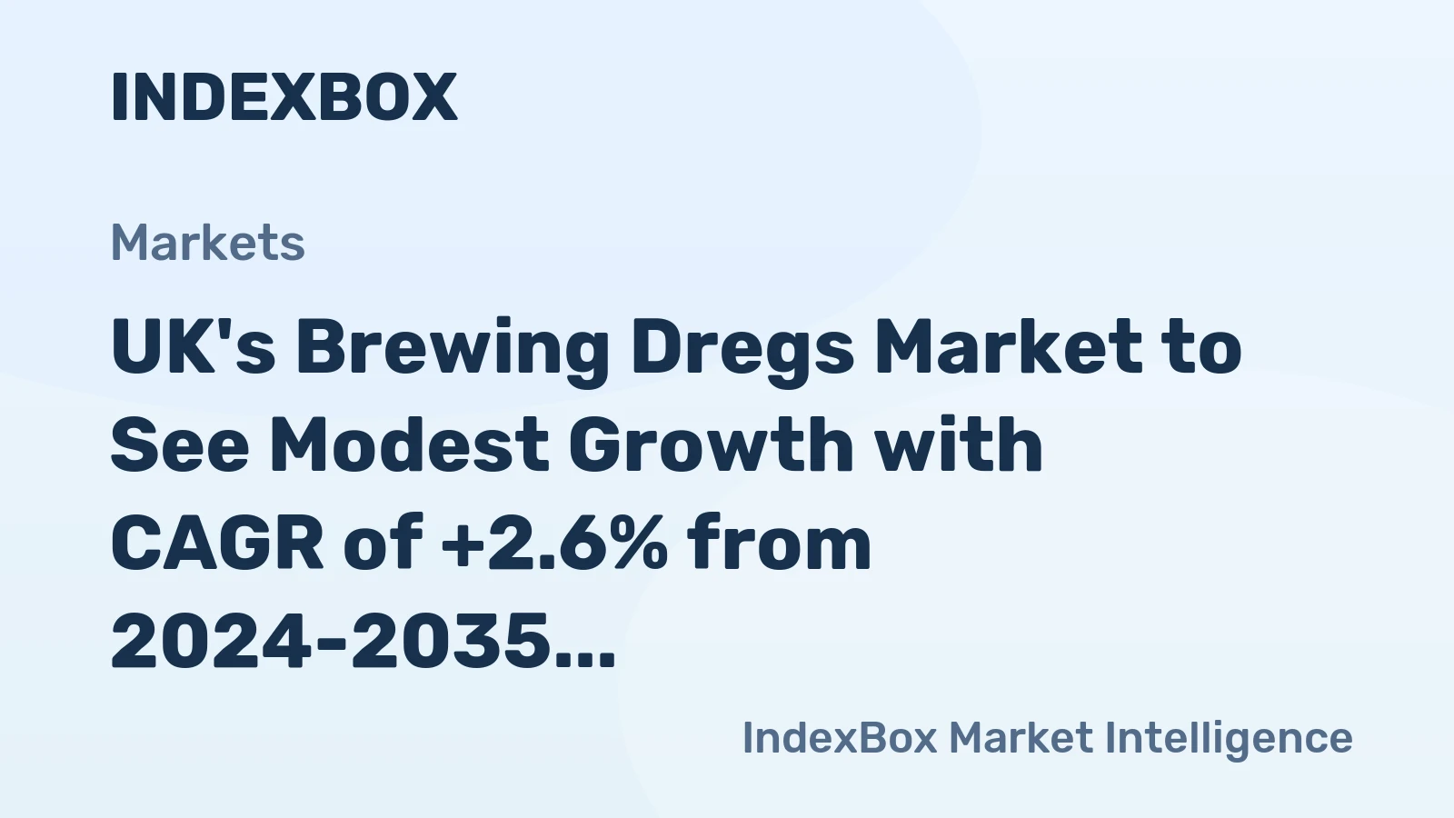 UK's Brewing Dregs Market to See Modest Growth with CAGR of +2.6% from 2024-2035