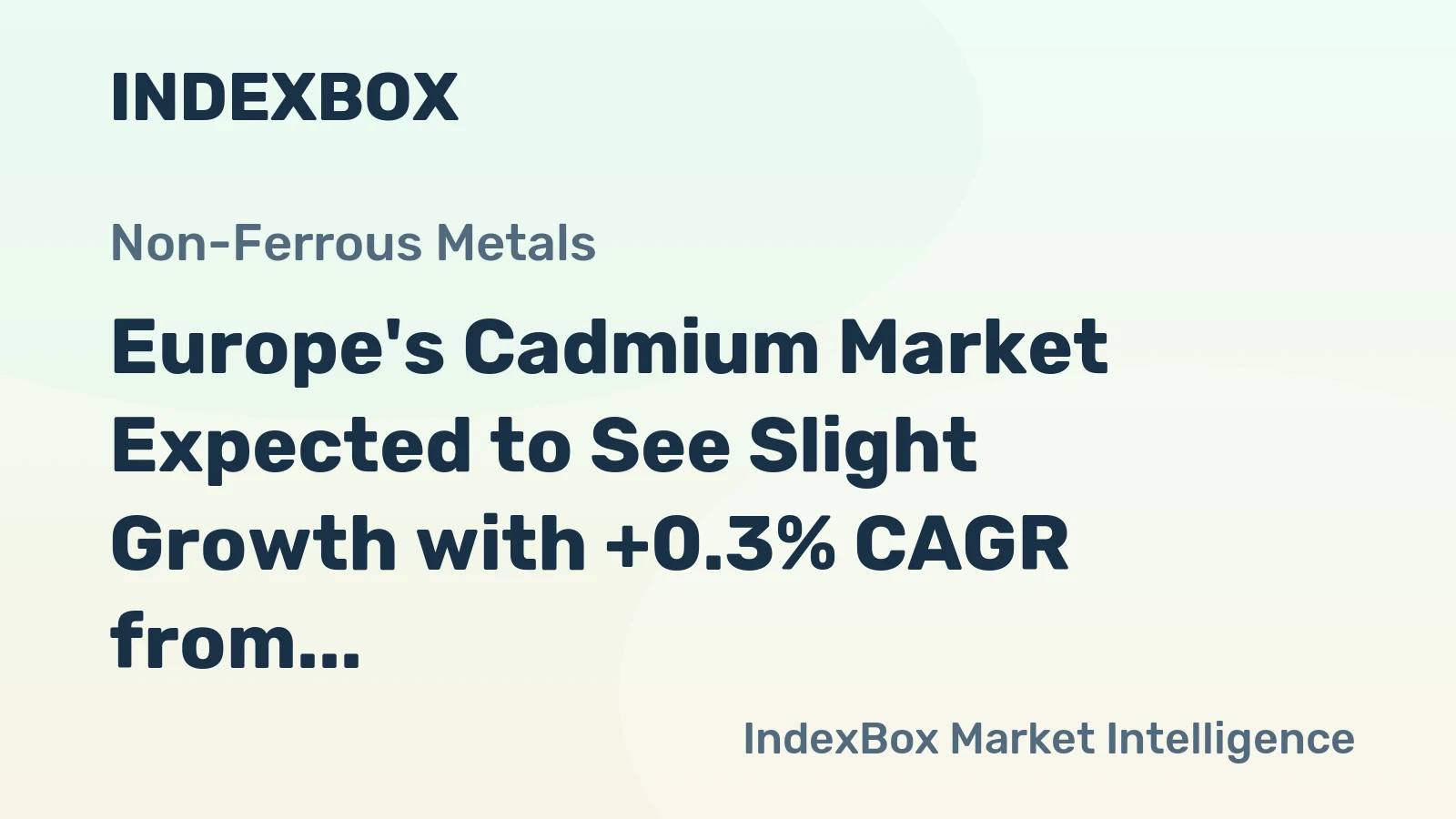 Europe's Cadmium Market Expected to See Slight Growth with +0.3% CAGR from 2024 to 2035