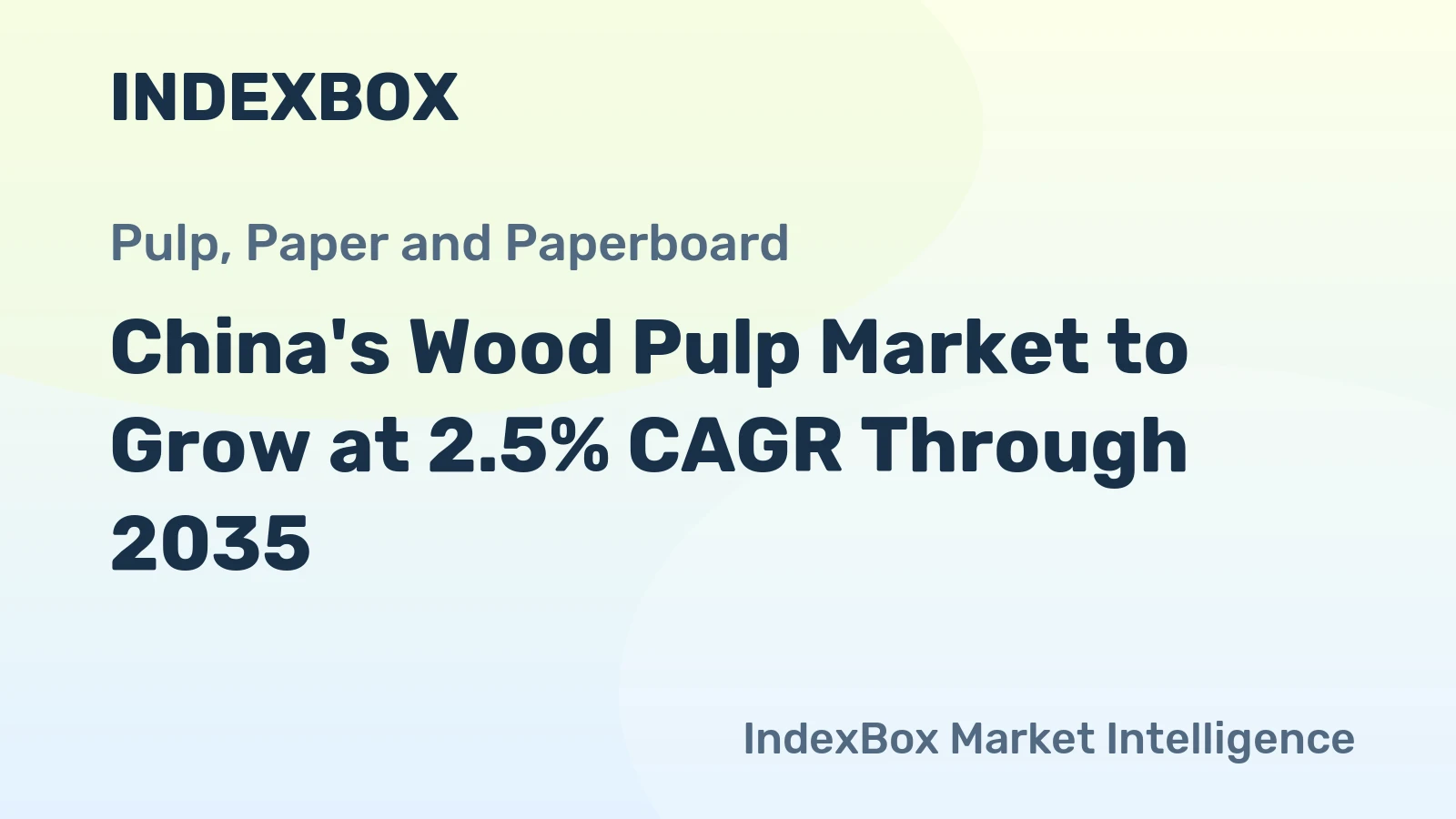 China's Wood Pulp Market to Grow at 2.5% CAGR Through 2035