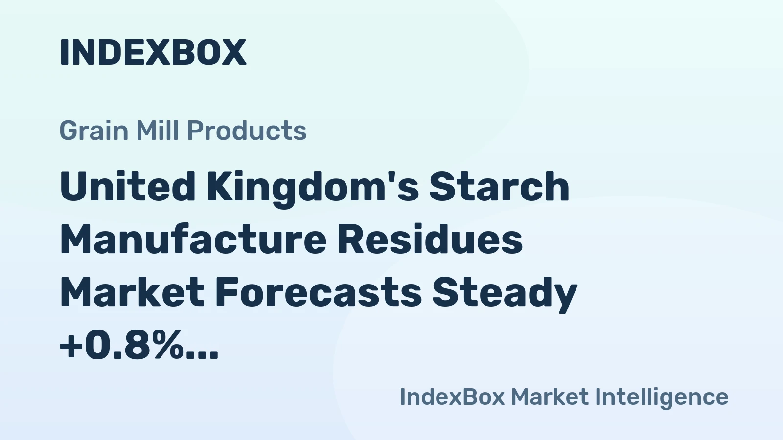 United Kingdom's Starch Manufacture Residues Market Forecasts Steady +0.8% CAGR Growth to 2035