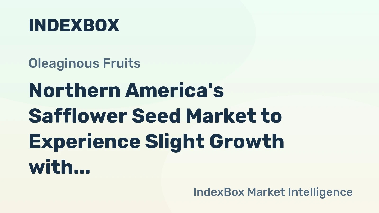 Northern America's Safflower Seed Market to Experience Slight Growth with a CAGR of +0.2%