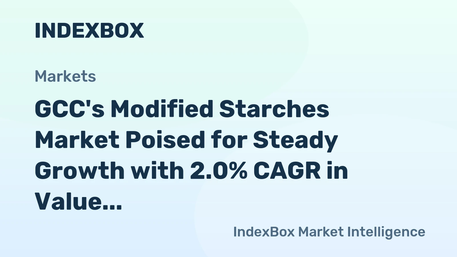 GCC's Modified Starches Market Poised for Steady Growth with 2.0% CAGR in Value